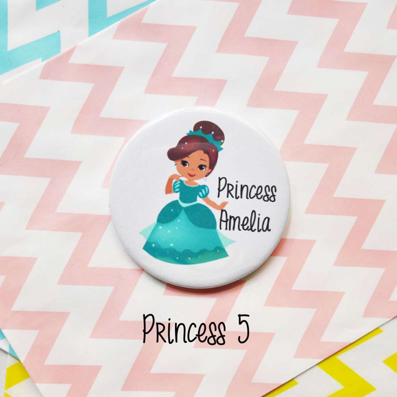 Personalised Princess Birthday Badge Princess Birthday - Etsy