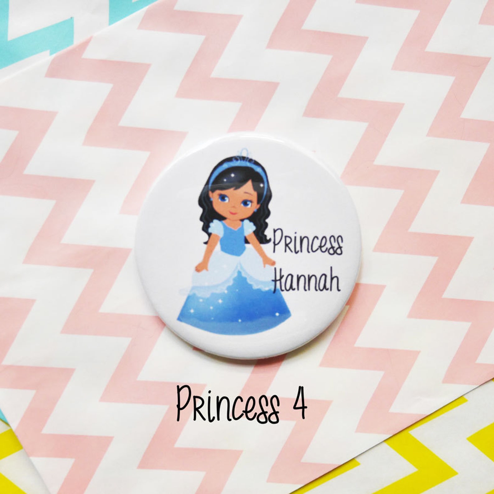 Personalised Princess Birthday Badge Princess Birthday - Etsy