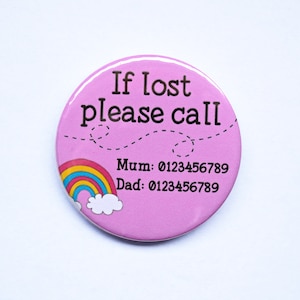 Lost Child Badge - Child ID - Missing Child - Etsy