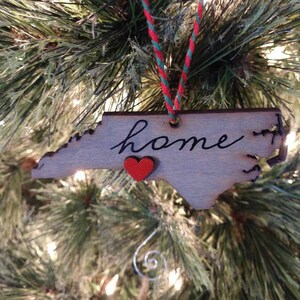 North Carolina State Ornament North Carolina Decor Christmas | Etsy