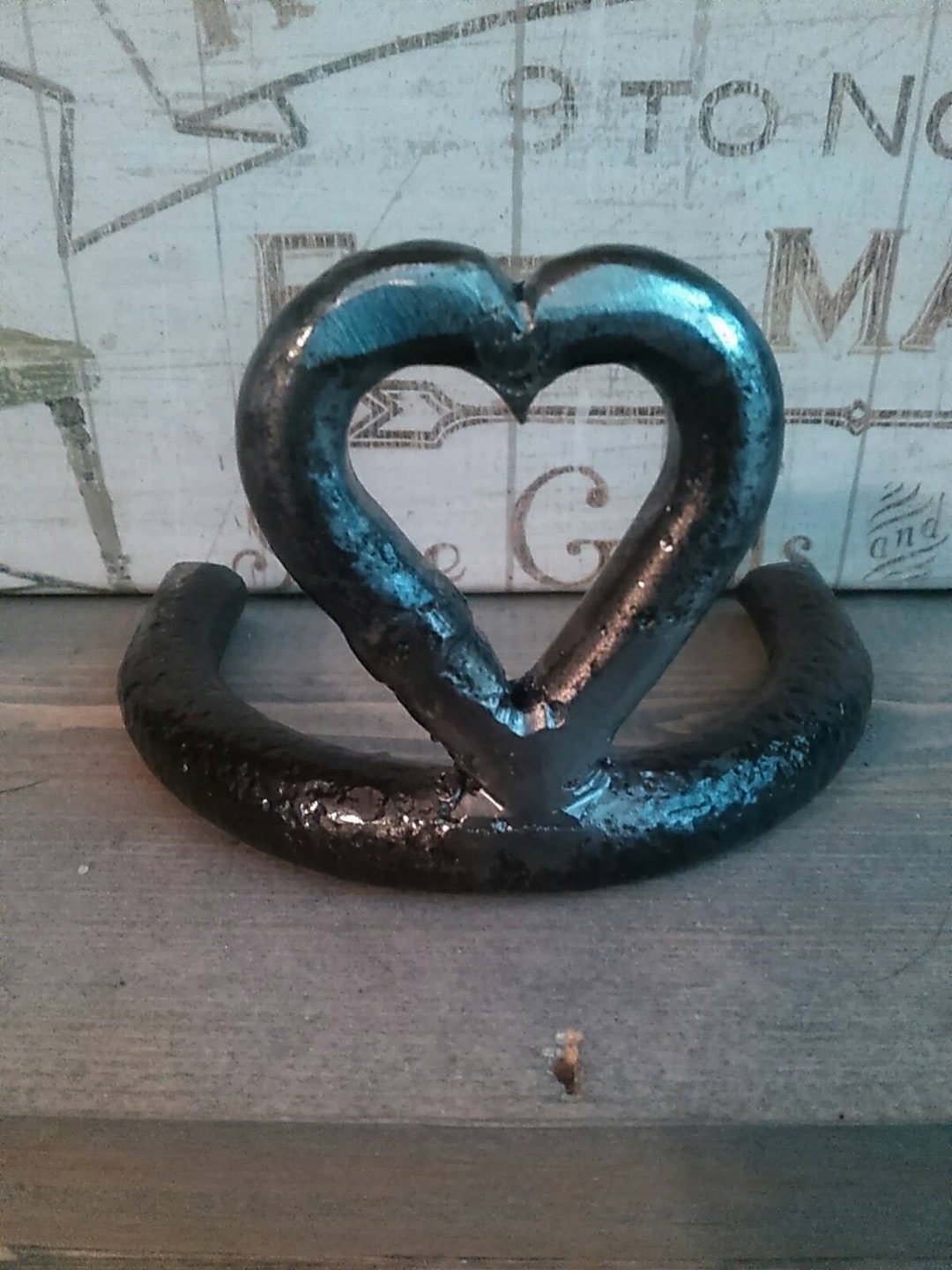 Steel Heart Paperweight Upcycled Office Supplies - Etsy
