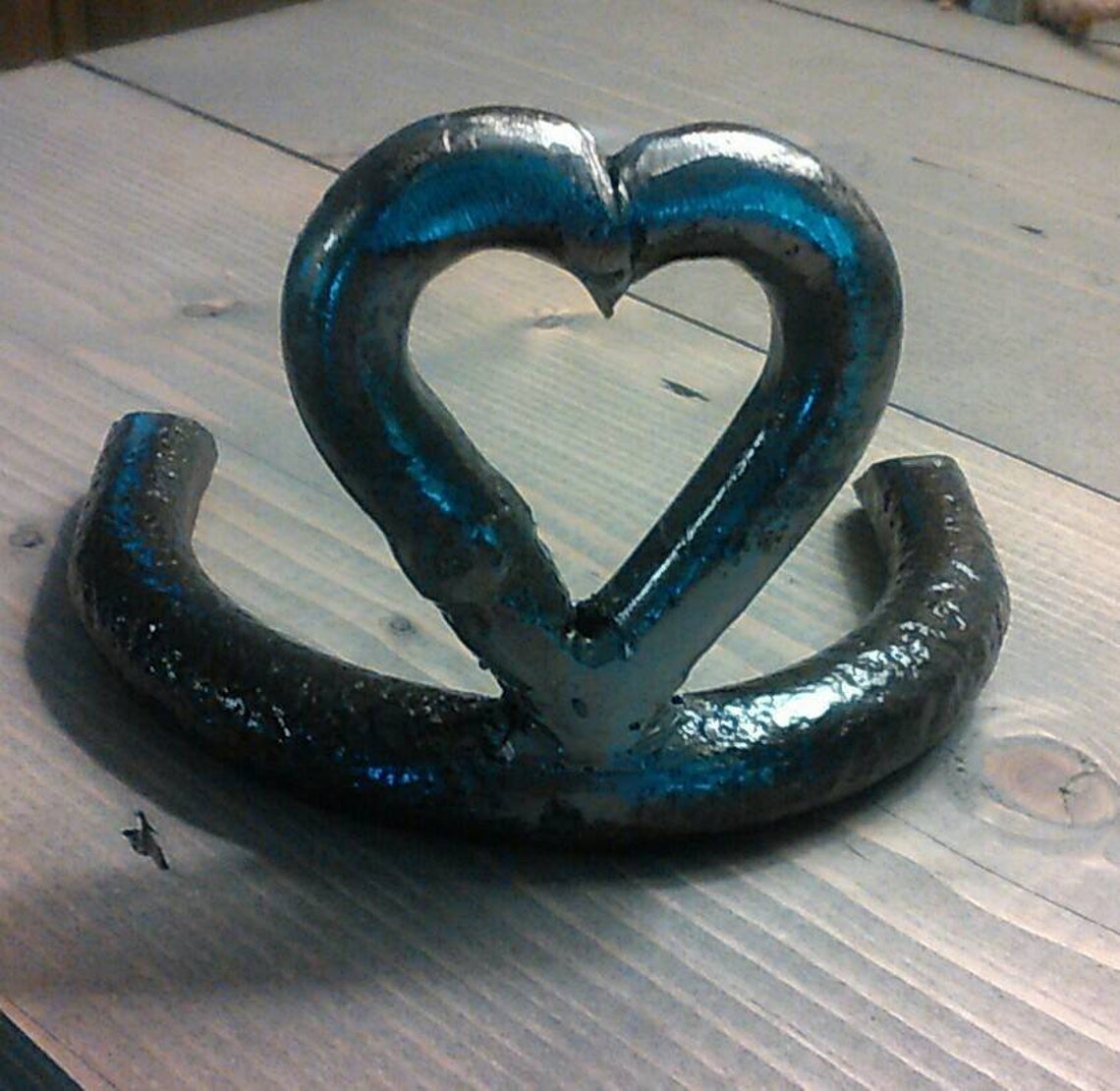 Steel Heart Paperweight Upcycled Office Supplies - Etsy