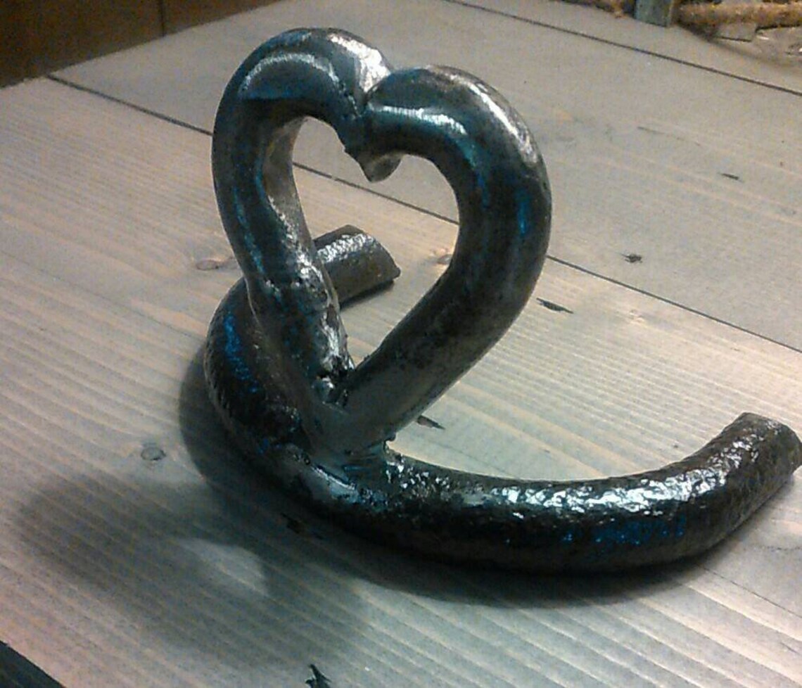 Steel Heart Paperweight Upcycled Office Supplies - Etsy