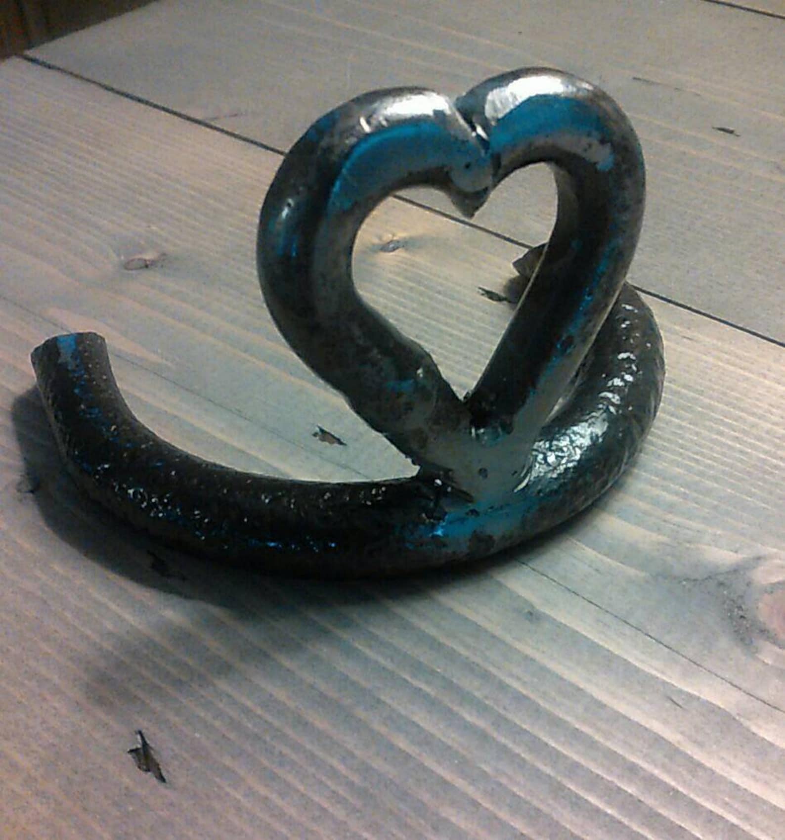 Steel Heart Paperweight Upcycled Office Supplies - Etsy