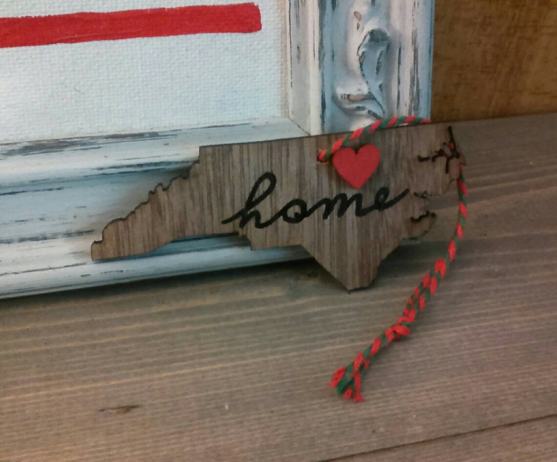 North Carolina State Ornament North Carolina Decor Christmas | Etsy