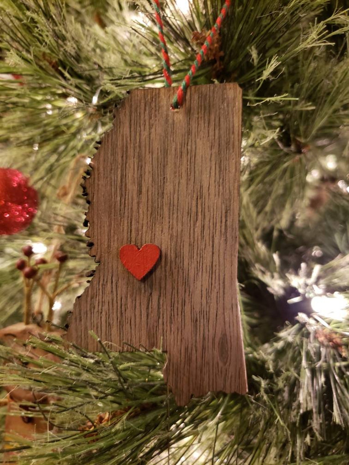 Mississippi State Ornament Mississippi Decor Rustic Christmas - Etsy