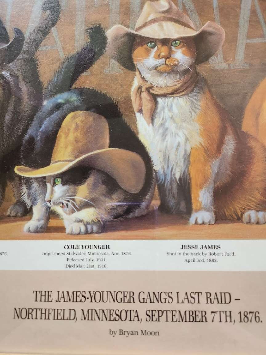 The 'james Younger Gang's Last Raid' From Artist - Etsy