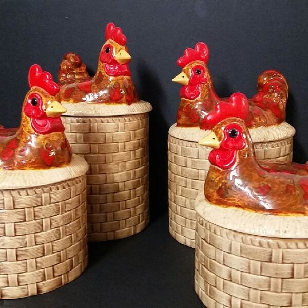 Rooster Canister Set - Etsy