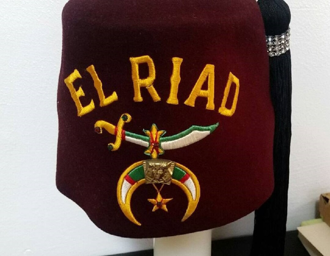 Vintage EL RIAD Shriner Fez Sioux Falls SD Temple, Shriner Fez Hat ...