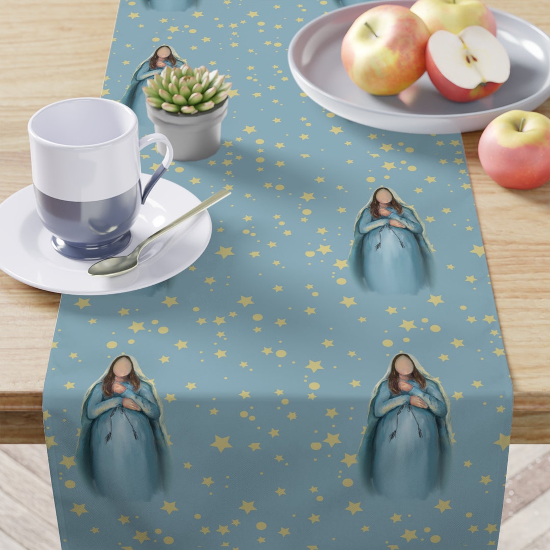 Christmas Advent Pregnant Mary Table Runner Threshold of Hope - Etsy