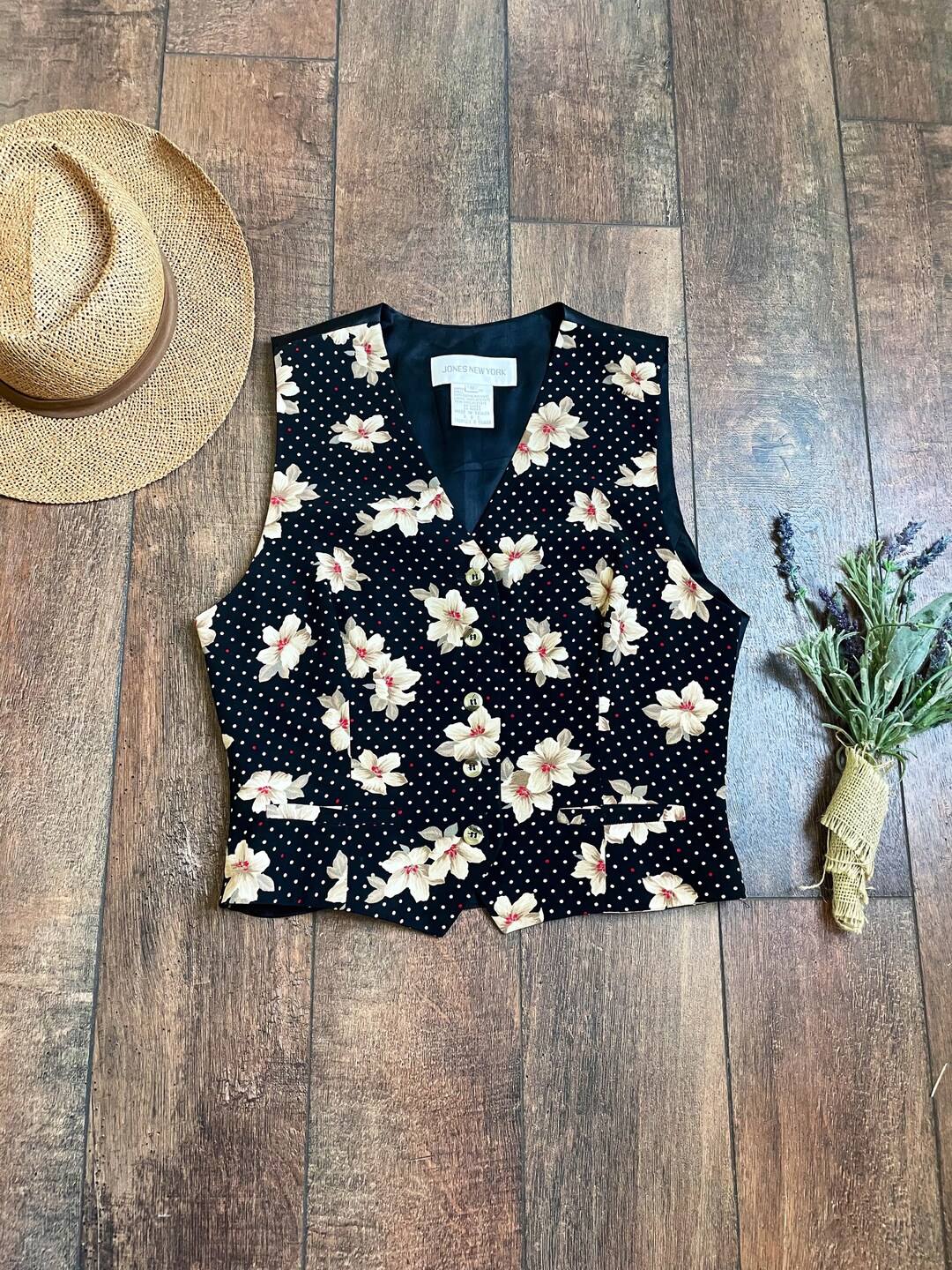Vintage 90s Floral Vest,vintage 90s Jesse Spano Vest,sarah From ...