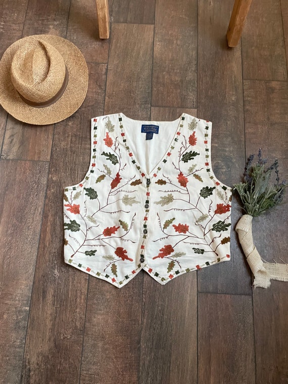 vintage 90s autumn leaves - Gem