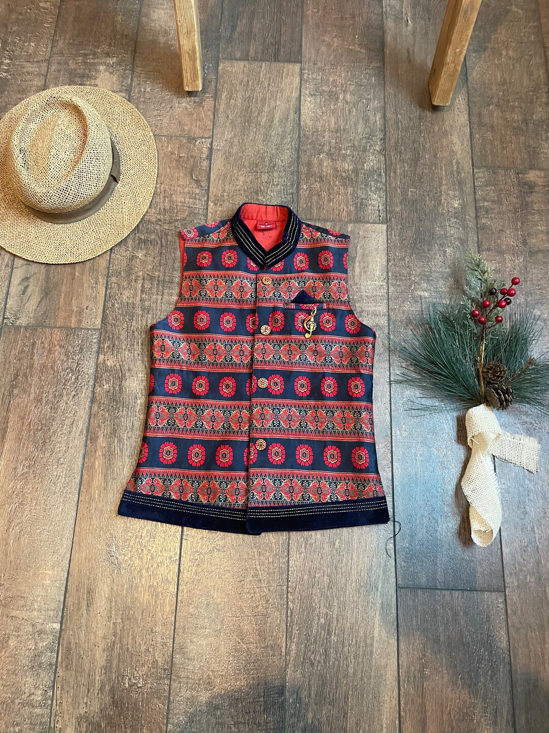 Beautiful Vintage Asian Vest Chinese Vest Kimono Style Vest - Etsy