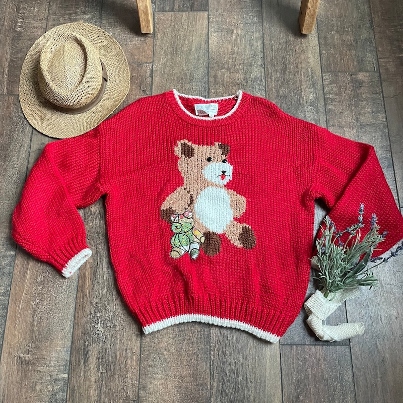 Teddy Bear Sweater - Etsy