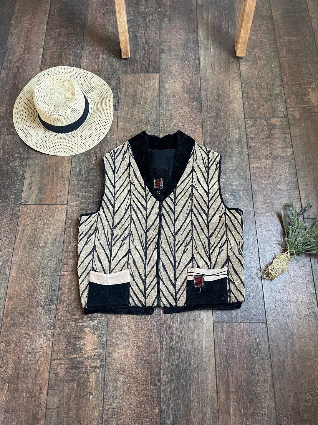 90s Modern Vest,animal Print 90s Vest, Vintage 1990s Vest, Art Deco ...