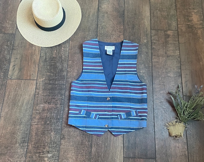Vintage 90s Vest, 90s Striped Vest, Picone Sport Vest, Vintage 90s Vest ...
