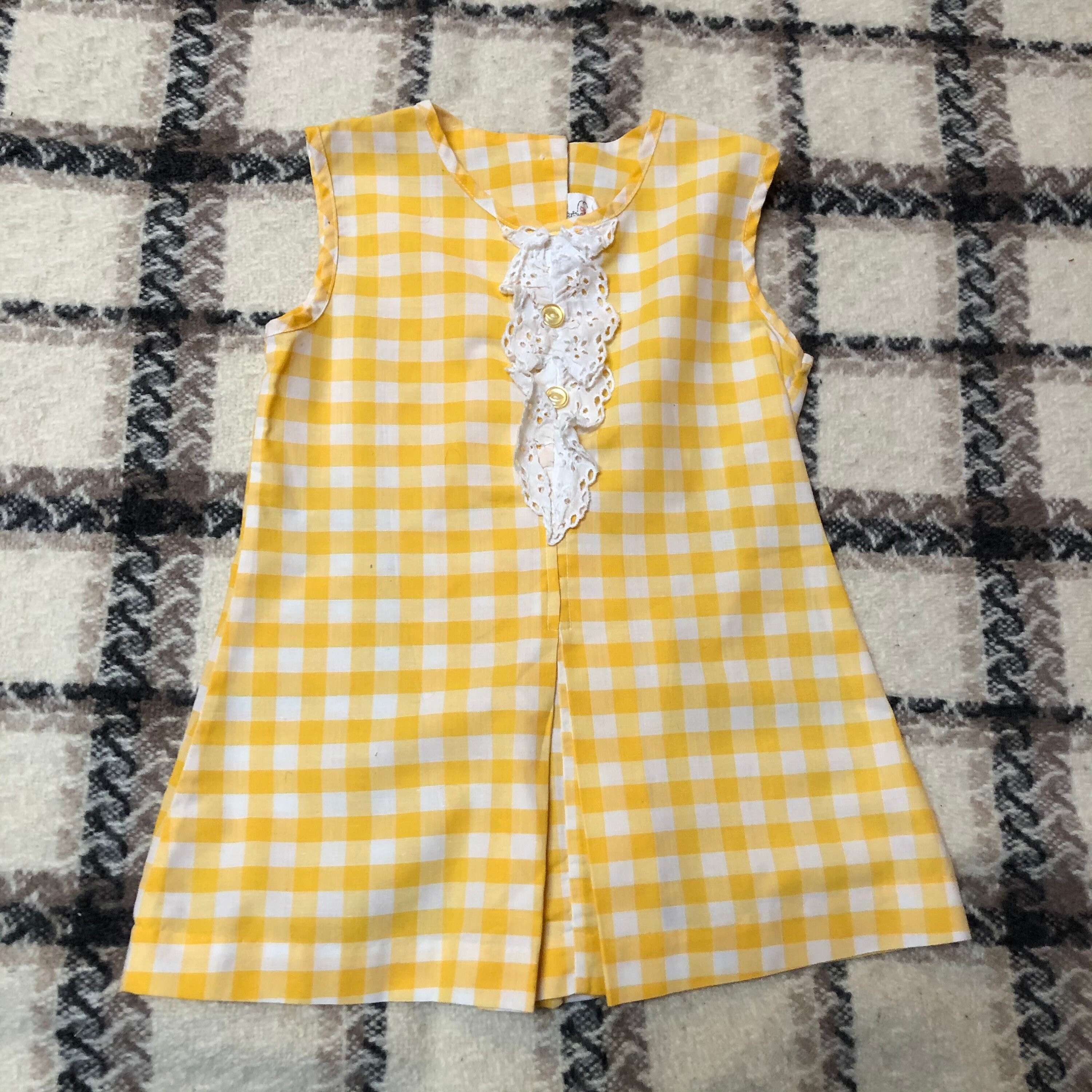 Yellow Gingham Top - Etsy