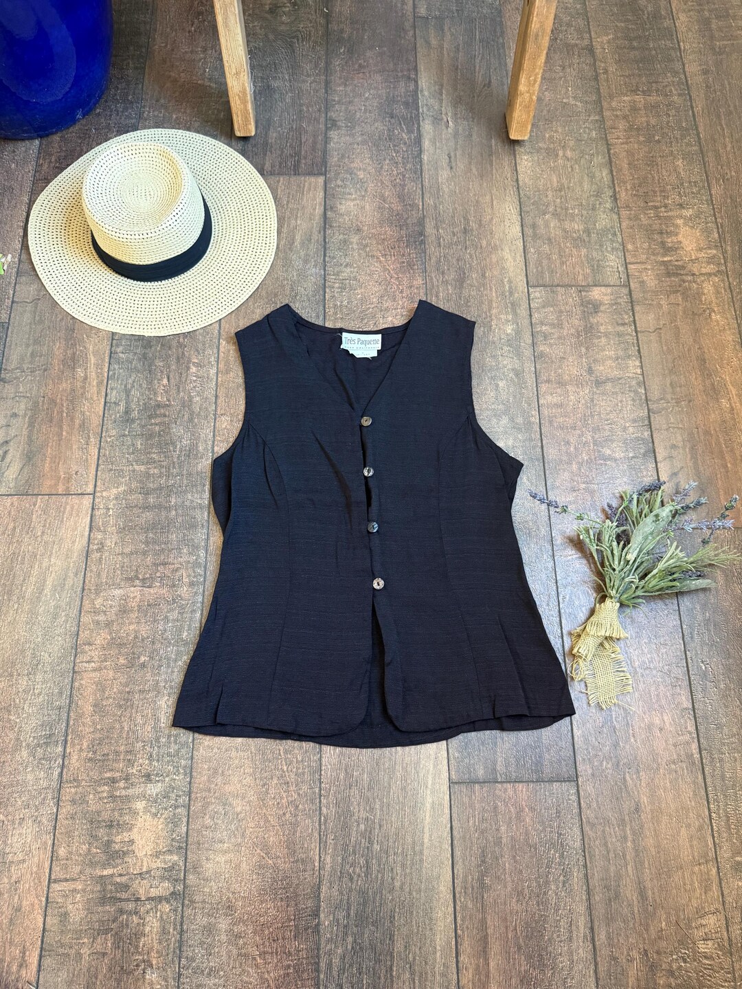 Vintage Classic 90s Vest,vintage 90s Black Blouse Vest, 90s Monica ...