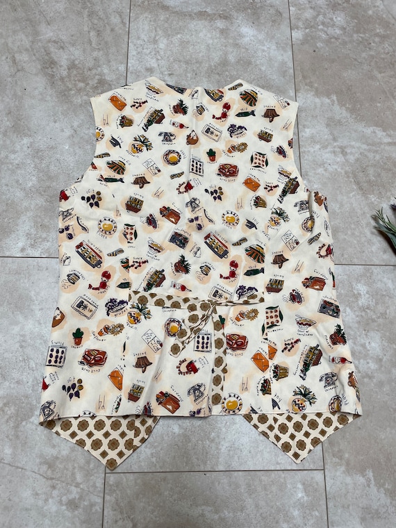 Vintage 90s Ivory Rayon Vest, Sarah from Labyrinth Ve… - Gem