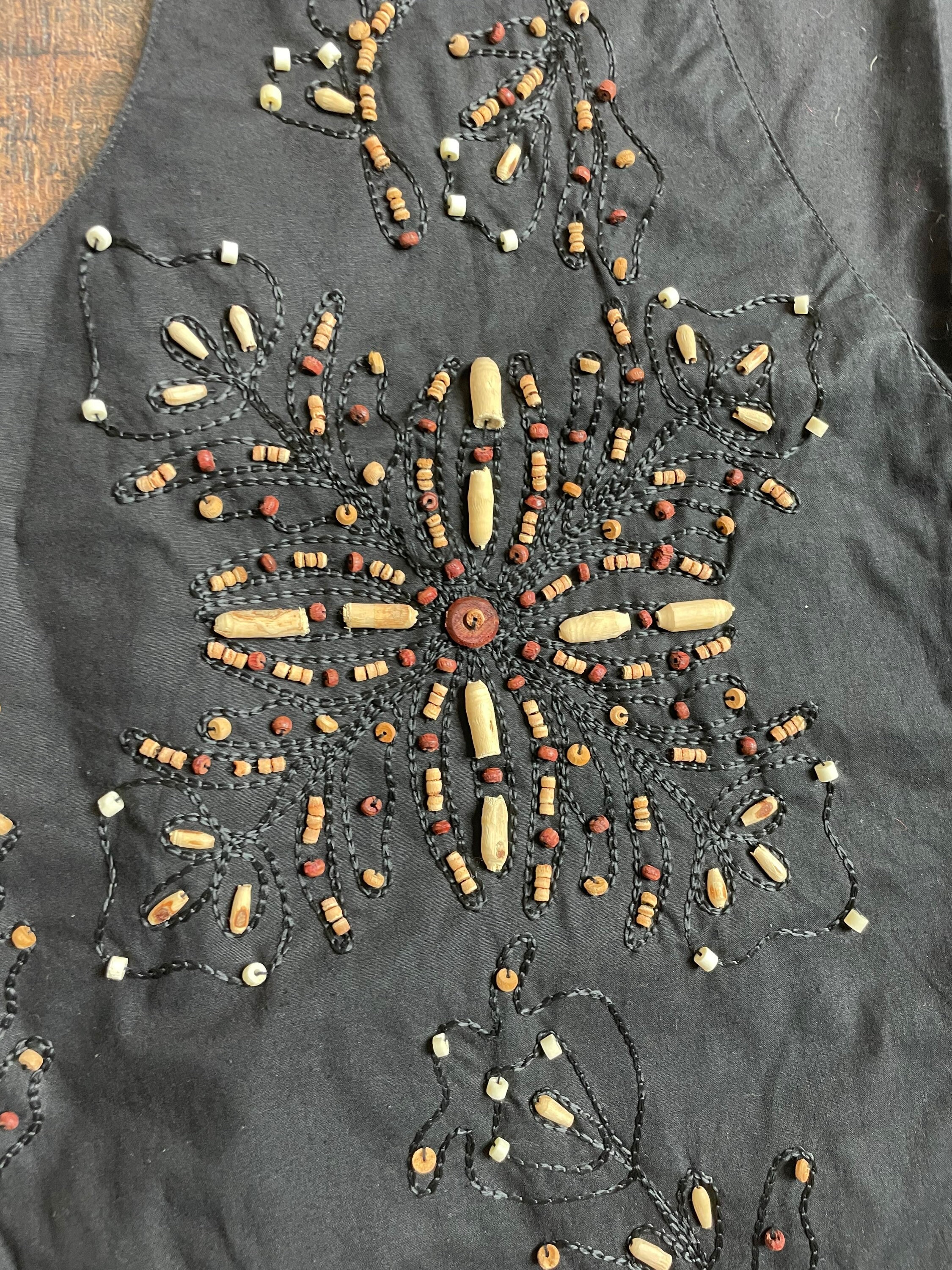 90s Vintage Beaded Vest, Vintage 90s Dress Vest, Beaded 90s Vest, Jesse ...