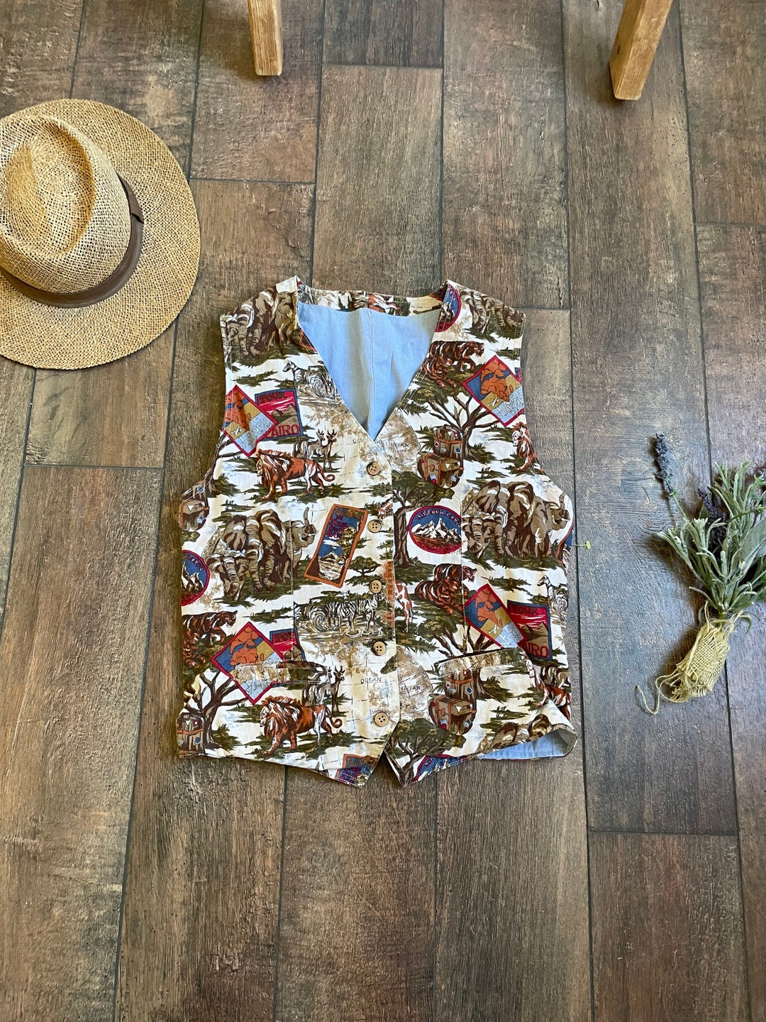Vintage 90s, 90s Safari Vest, Vintage Africa Vest, 90s Mom Vest ...