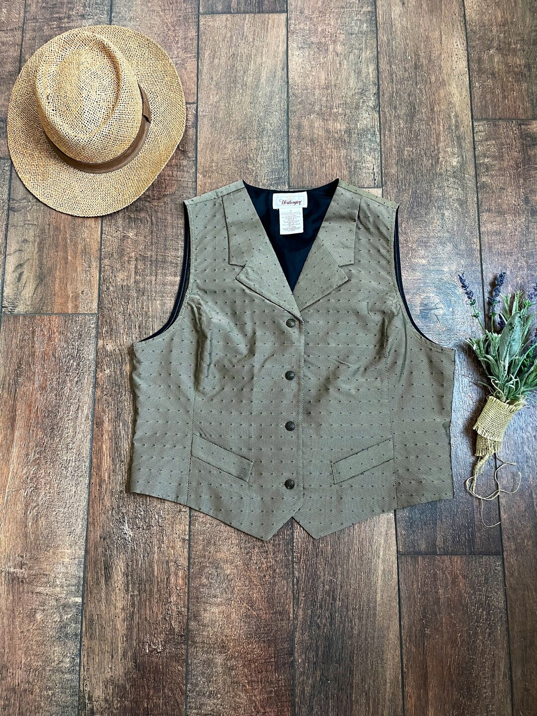 Vintage 90s Print Vest, Jesse Spano Vest, Blossom Vest, Worthington ...