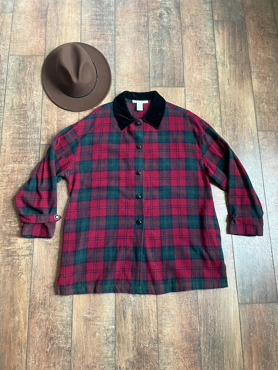 vintage plaid coat 90s - Gem
