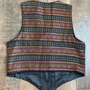 Vintage 90s Vest, 90s Striped Vest, 90s Rich Vest, Vintage 90s Tan Vest ...