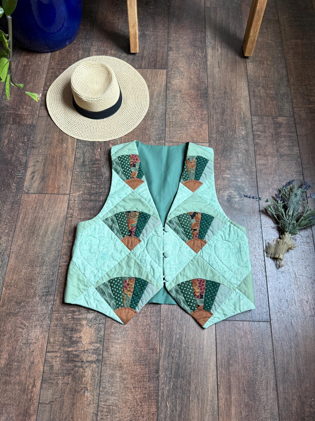 Vintage 90s Quilted Reversible Vest, Vintage Hippie Vest,boho Quilted ...