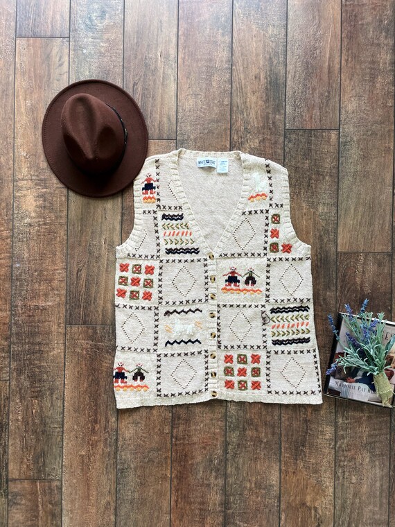 Vintage 90s vest autumn - Gem