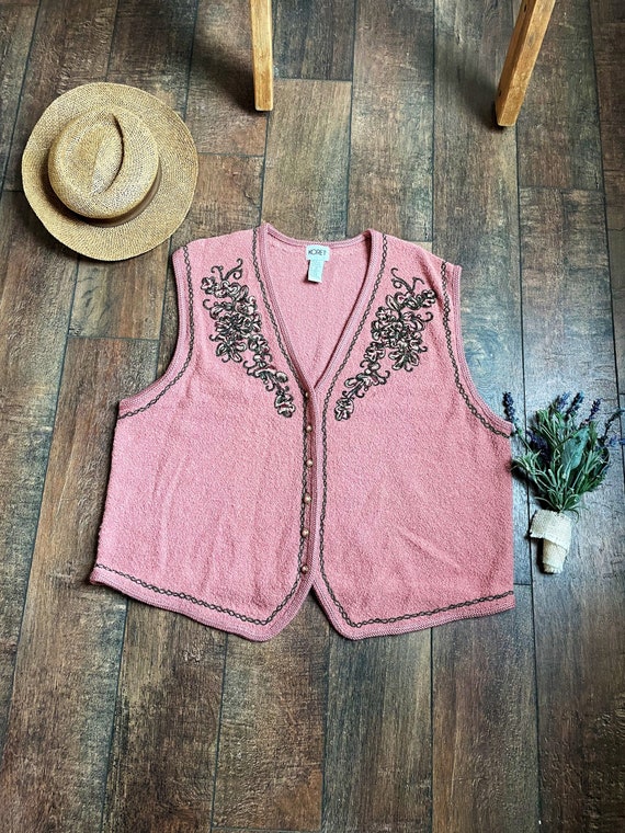Vintage embroidered vest - Gem