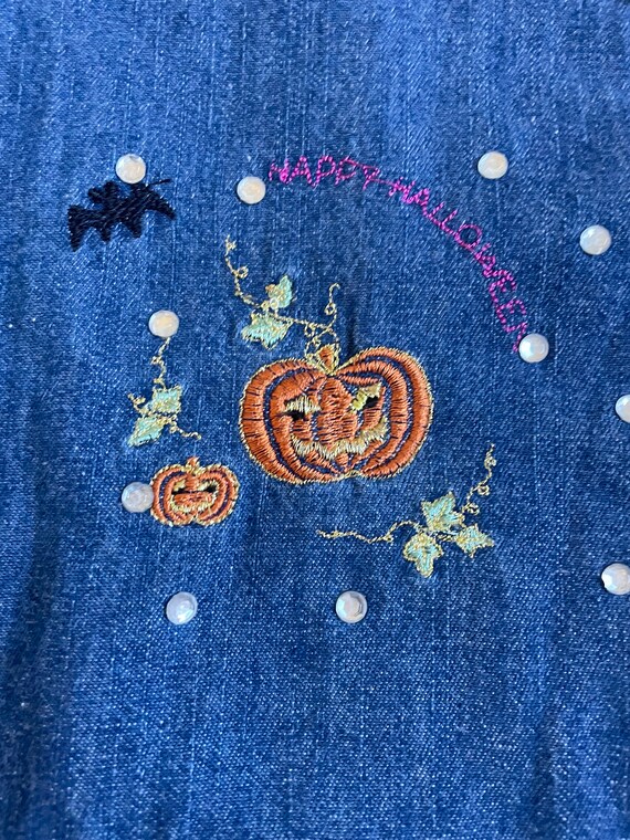 Vintage Denim Halloween Shirt, Chambray Halloween Shi… - Gem