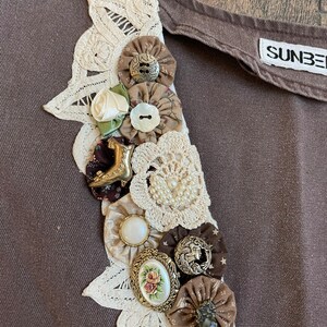 Vintage 90s Lace Vest, Labyrinth Vest, Cameo and Buttons Vest, 90s ...