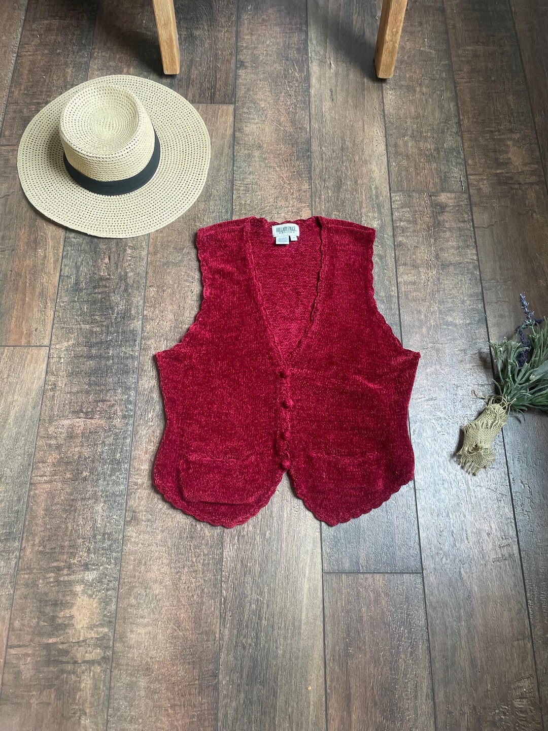 90s Vintage Velvet Knit Sweater Vest, Vintage Red Velvet Vest, Elaine ...