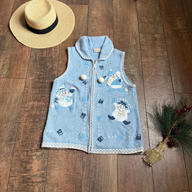 Snowman Vest - Etsy