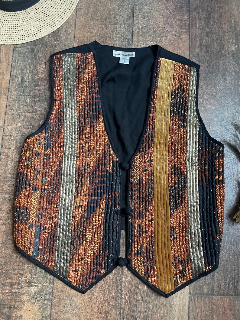 Vintage 90s Southwest Inspired Vest, 90s Tribal Vest, Jesse Spano Vest ...