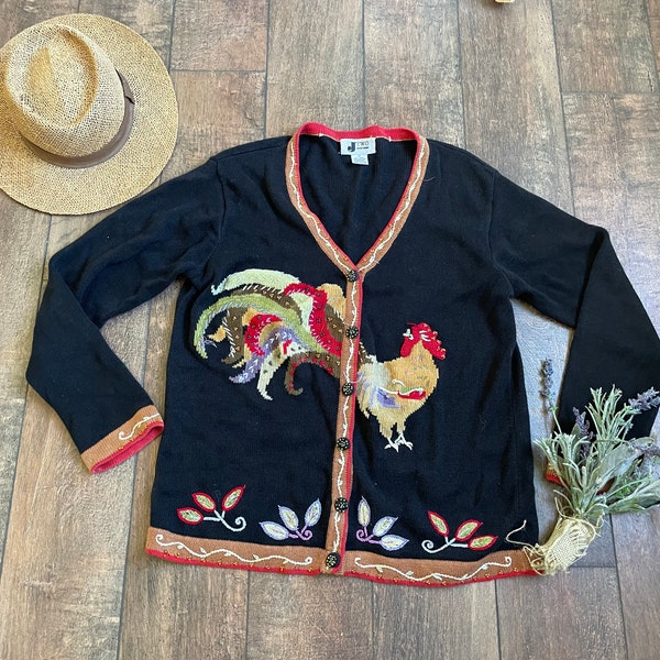 Rooster Sweater - Etsy