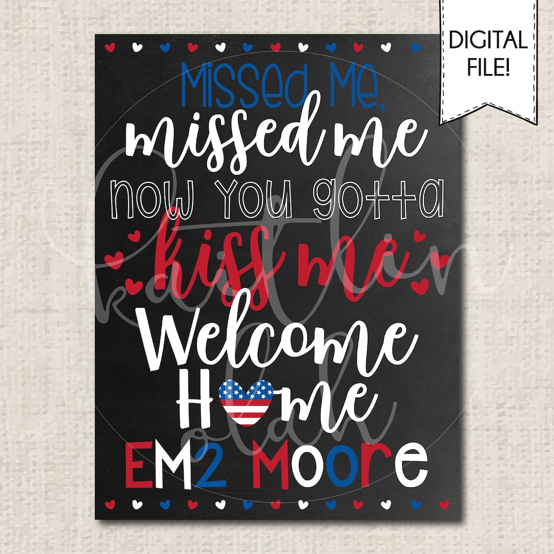 PRINTABLE FILE - Military Homecoming Printable Sign - Etsy