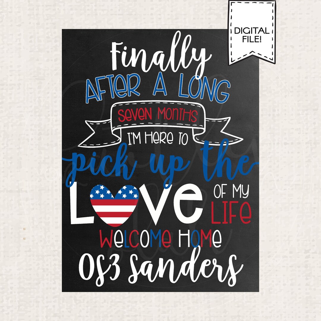 PRINTABLE FILE - Military Homecoming Printable Sign - Etsy