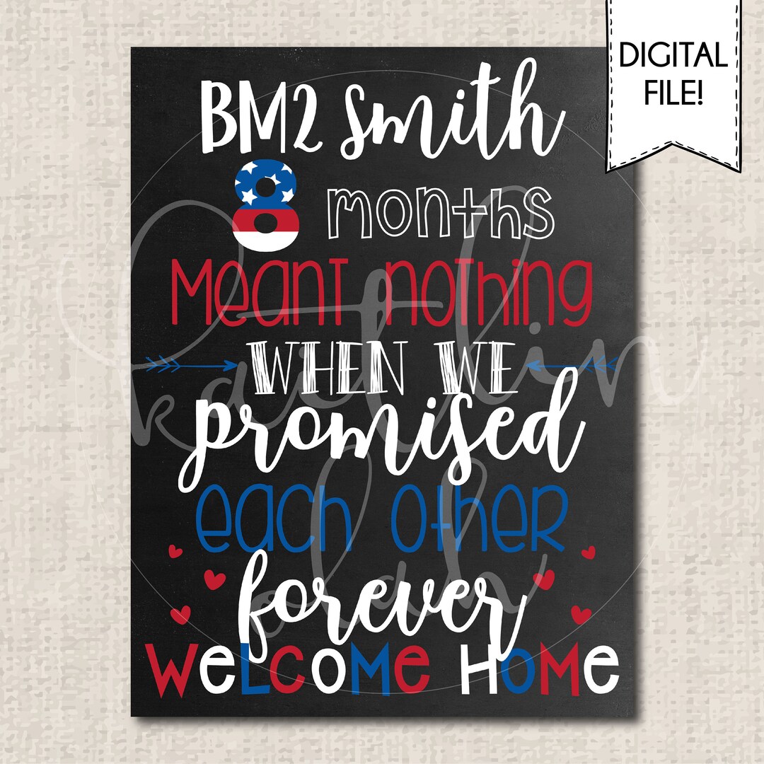 ARCHIVO IMPRIMIBLE Military Homecoming Printable Sign - Etsy México
