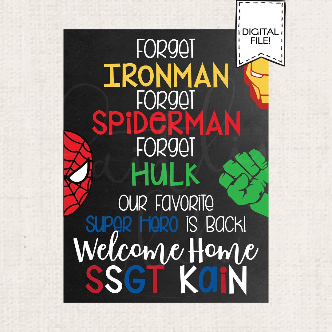 PRINTABLE FILE - Military Homecoming Printable Sign - Etsy