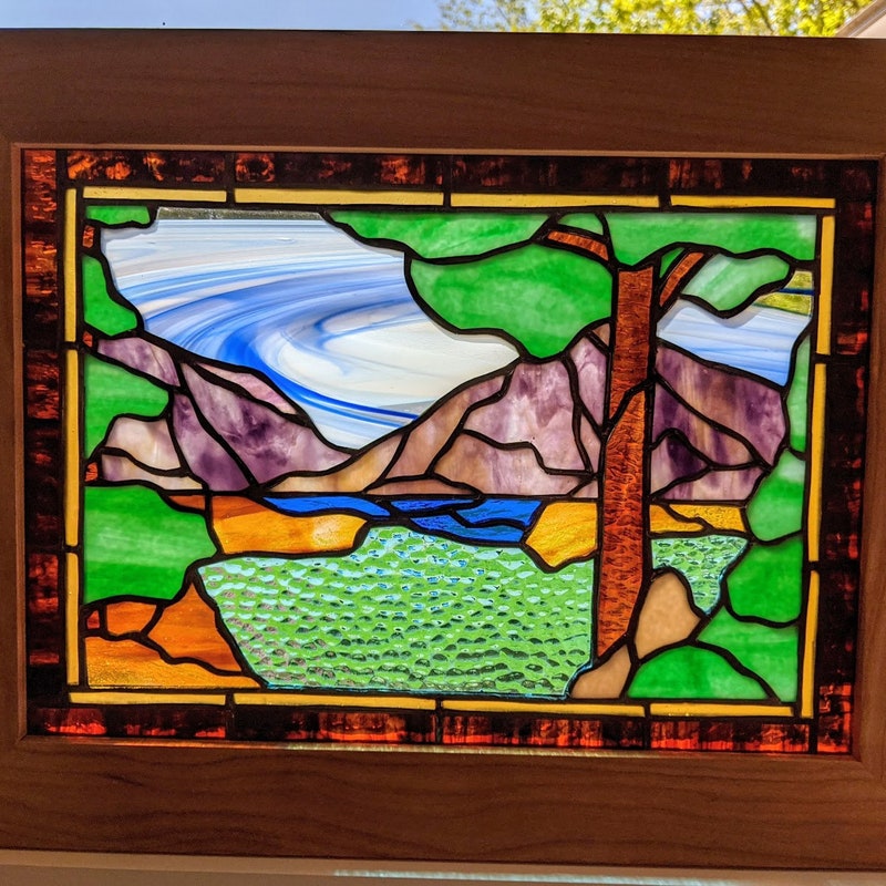 Stained Glass Landscape - Etsy