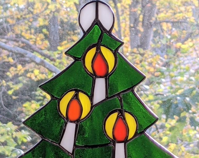 Christmas Stained Glass Suncatcher/holiday Suncatcher/christmas ...