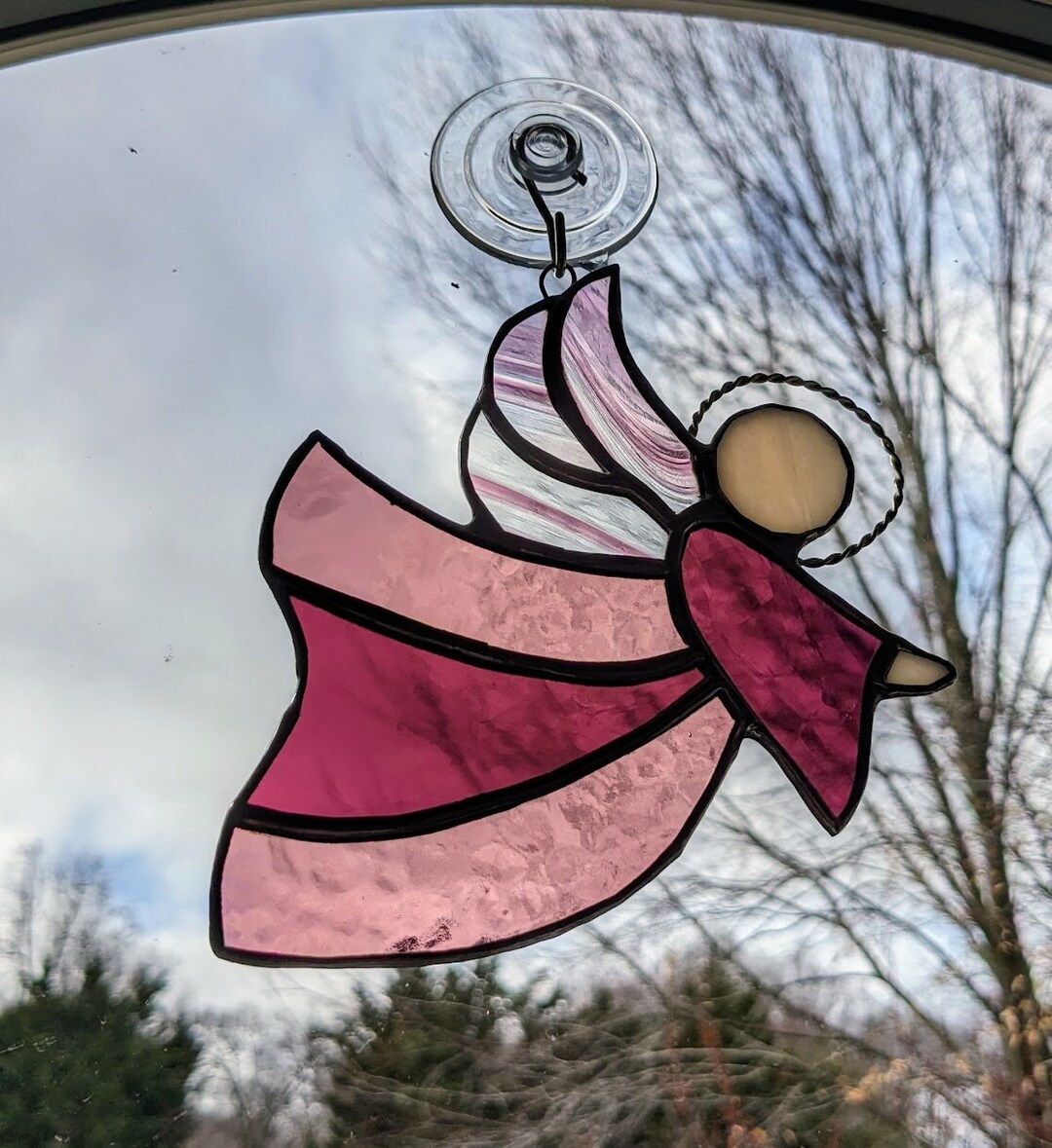Suncatcher/stained Glass Suncatcher/stained Glass Hanging/angel ...