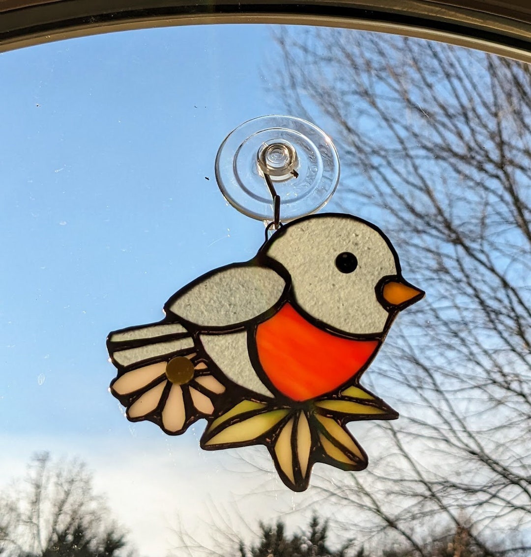 Bird Suncatcher/robin Suncatcher/robin Stained Glass/stained Glass ...