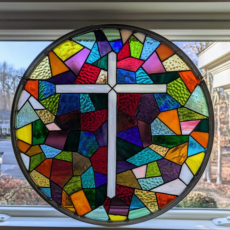 Stained Glass Cross - Etsy