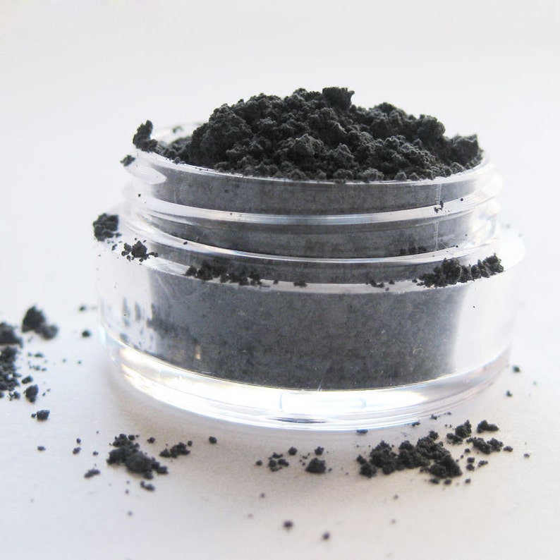 GRANITE Dark Gray Mineral Eye Shadow: Natural Vegan Makeup - Etsy