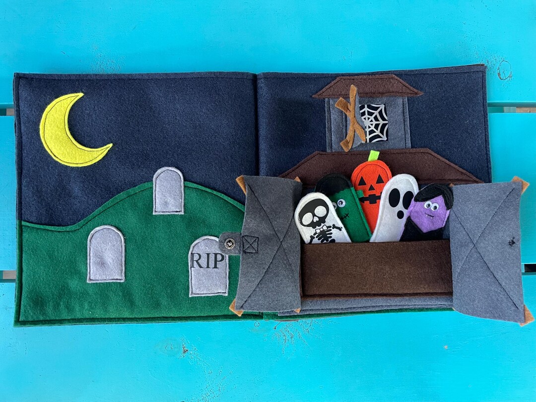 My Spooky Quiet Book, Halloween, Fall, 2 Page Felt Sensory Quiet Busy ...