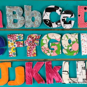 Quilted Fabric Alphabet Letters or Numbers for Baby Toddlers - Etsy