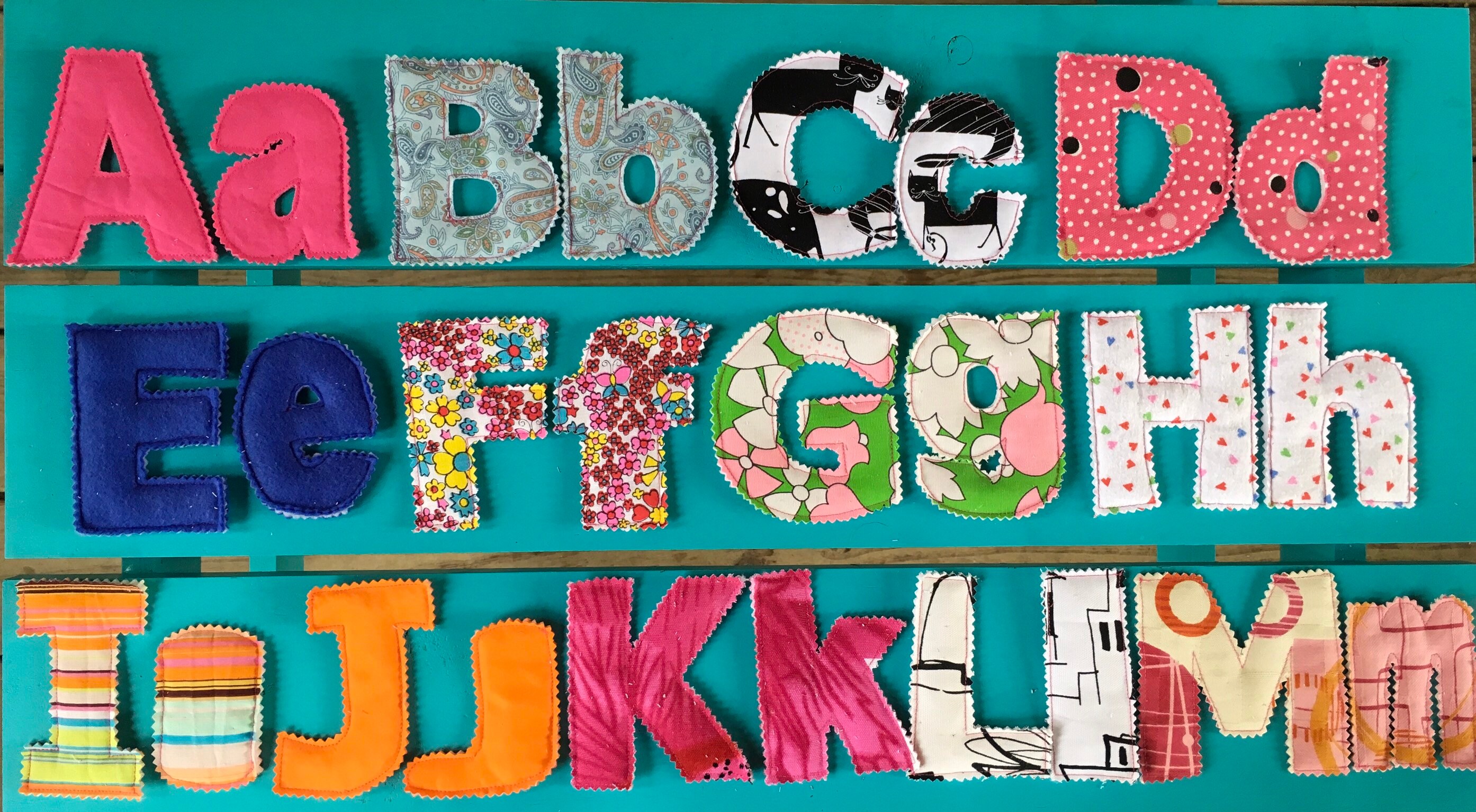 Quilted Fabric Alphabet Letters or Numbers for Baby Toddlers | Etsy